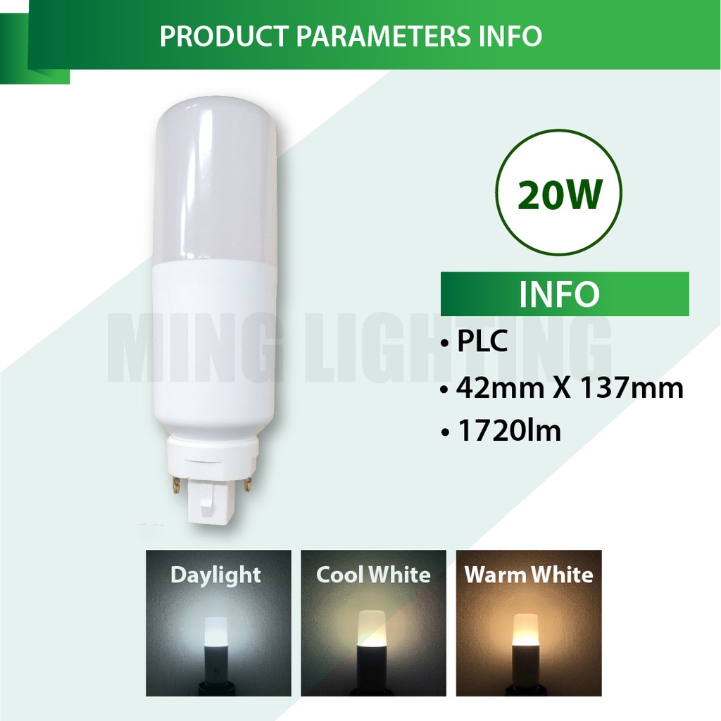 LED Stick Bulb E27 PLC 10W 15W 20W 25W Energy Saving Mentol Lampu Meja ...