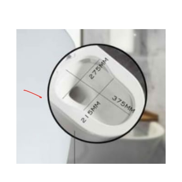 DOCASA One Piece WC Water Closet Jampan Duduk 200mm 250mm Rimless Water ...