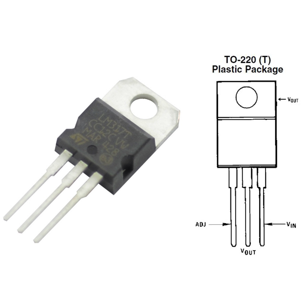 Adjustable Voltage Regulator IC LM317T LM317 317 1.2V to 37V 1.5A ...
