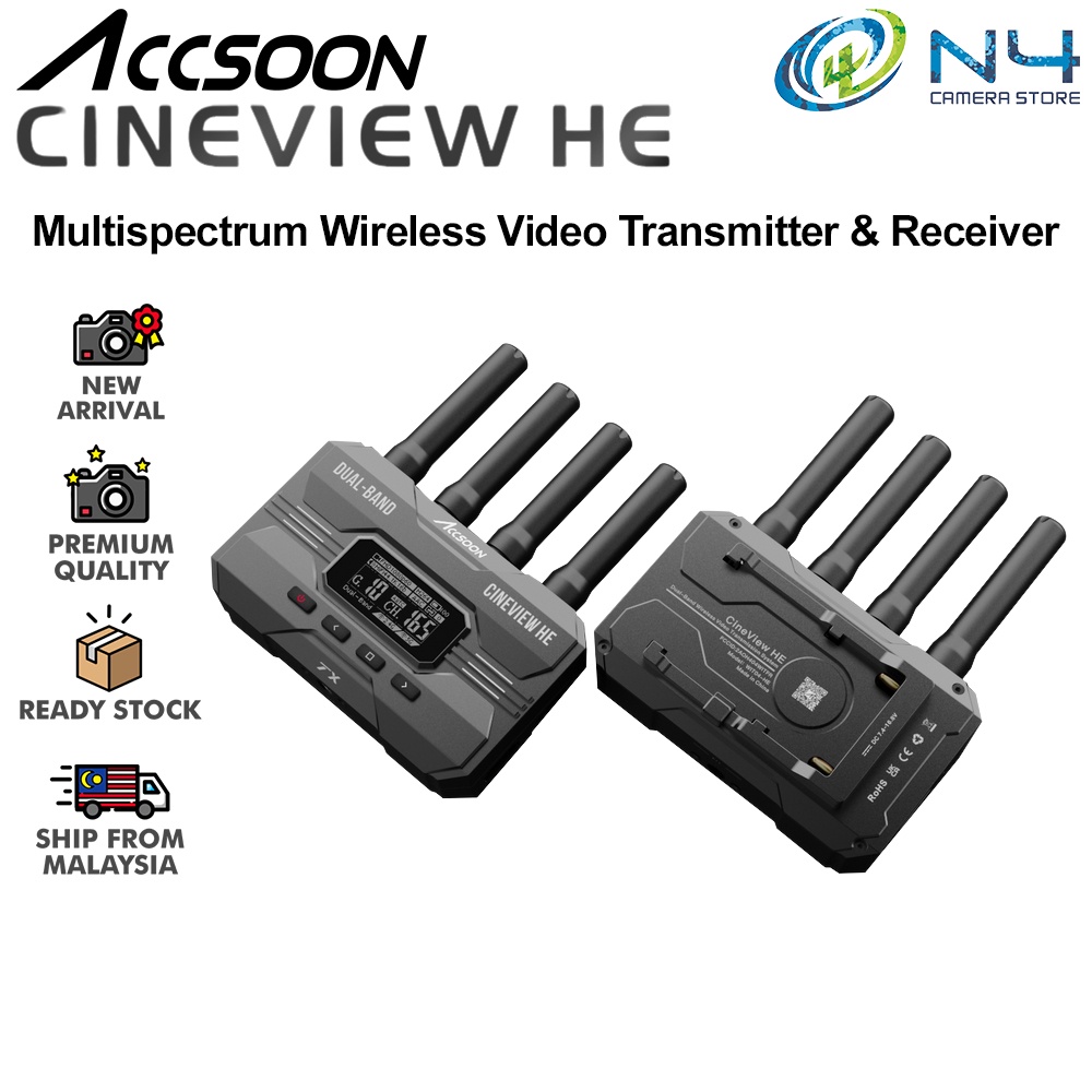 Accsoon CineView HE Multispectrum Wireless Video Transmitter and ...