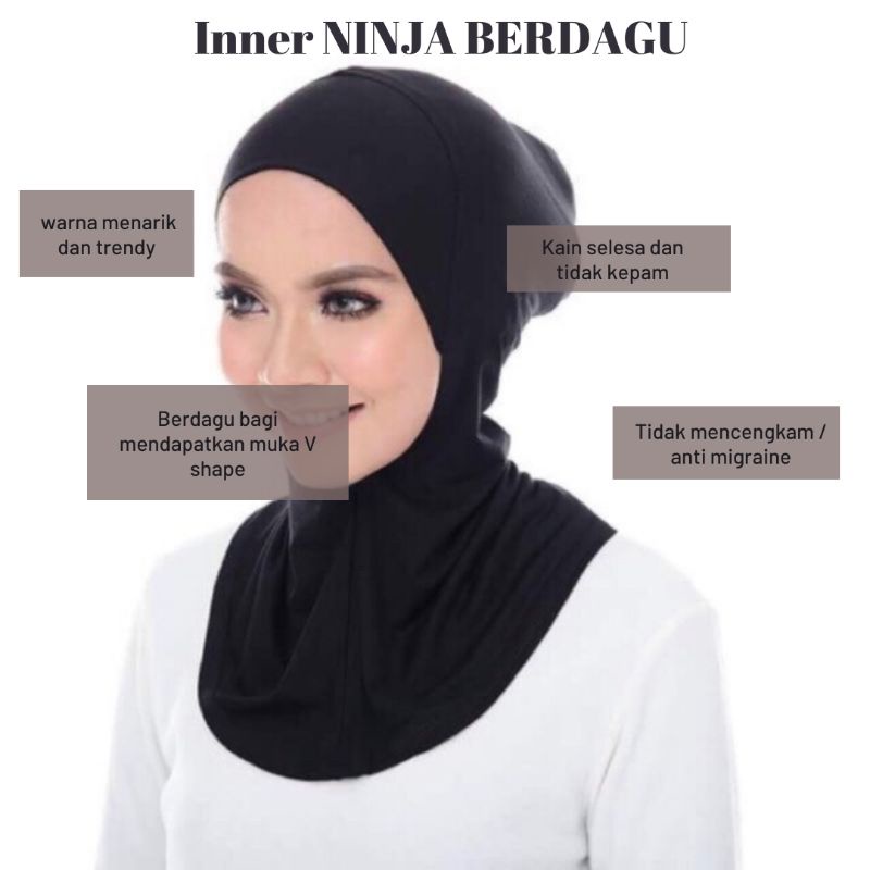 ANAK TUDUNG NINJA BERDAGU / INNER NINJA BERDAGU | Shopee Malaysia