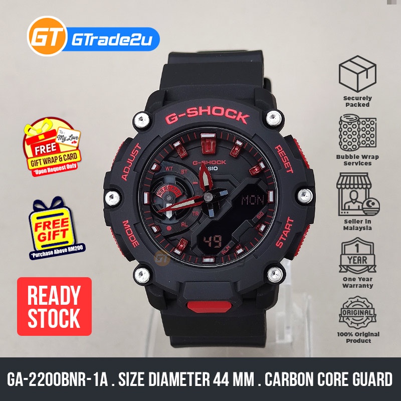 Original G Shock Men GA-2200BNR-1A GA2200BNR-1A Analog Digital Ignite ...