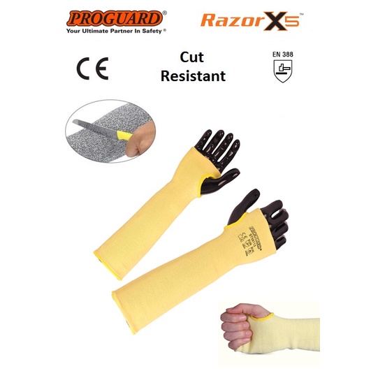 Razor X3 13 Gauge Aramid Cut Resistant & Heat Resistant Arm Sleeves ...