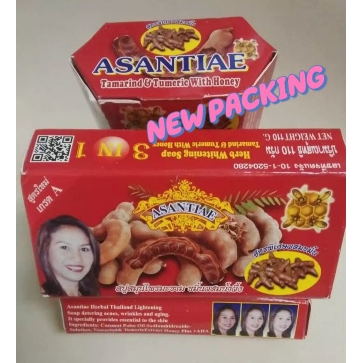 Asantee Original Thai Sabun Tamarind & Turmeric With Honey Soap( 3 IN 1 ...