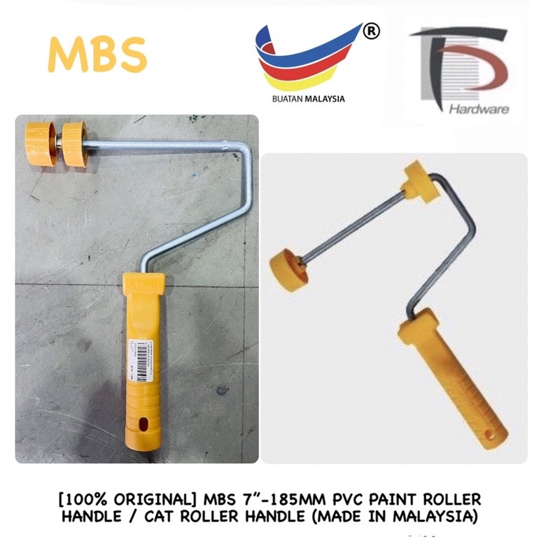 [100% ORIGINAL] MBS 7”-185MM PVC PAINT ROLLER HANDLE / CAT ROLLER ...