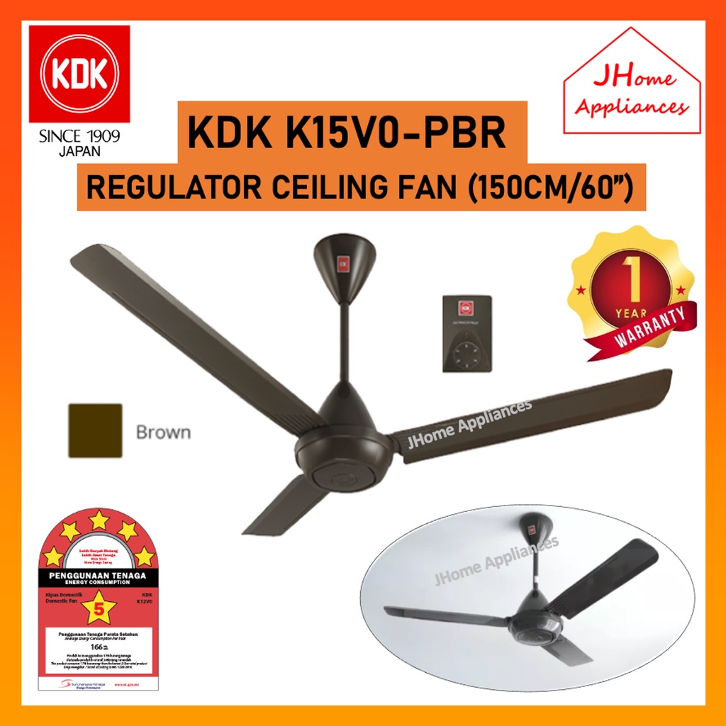KDK K15V0-PBR CEILING FAN REGULATOR [ 150CM / 60" ] KIPAS SILING ...