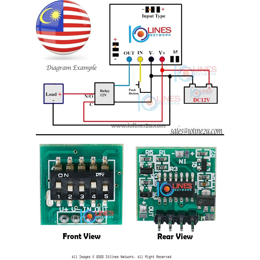 10s-24hour delay timer count down 3V 5V 12v 24V control board DIP ...