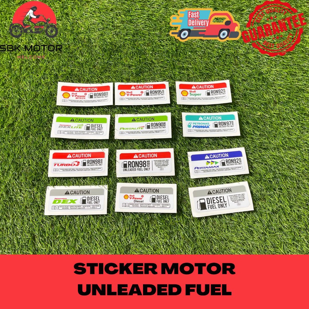 🔥【SBK MOTOR】Unleaded Fuel Only Sticker | 摩托车油箱贴纸 | 防水耐用 | Shopee Malaysia