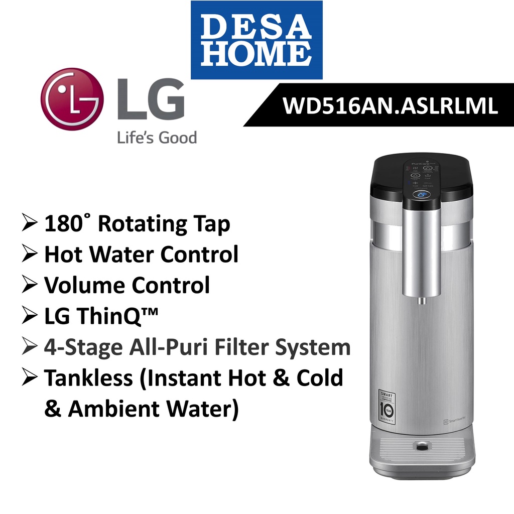 LG WD516AN.ASLRLML PURICARE™ TANKLESS WATER PURIFIER | Shopee Malaysia