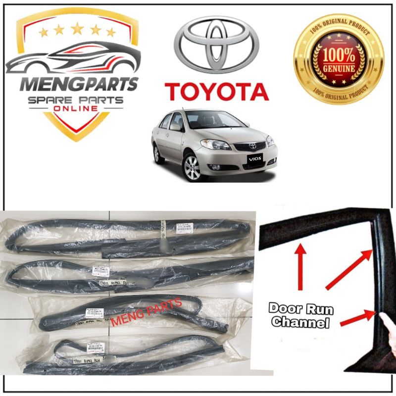 ORIGINAL TOYOTA VIOS NCP42 2003Y-2007Y DOOR GLASS RUN CHANNEL 68141 ...