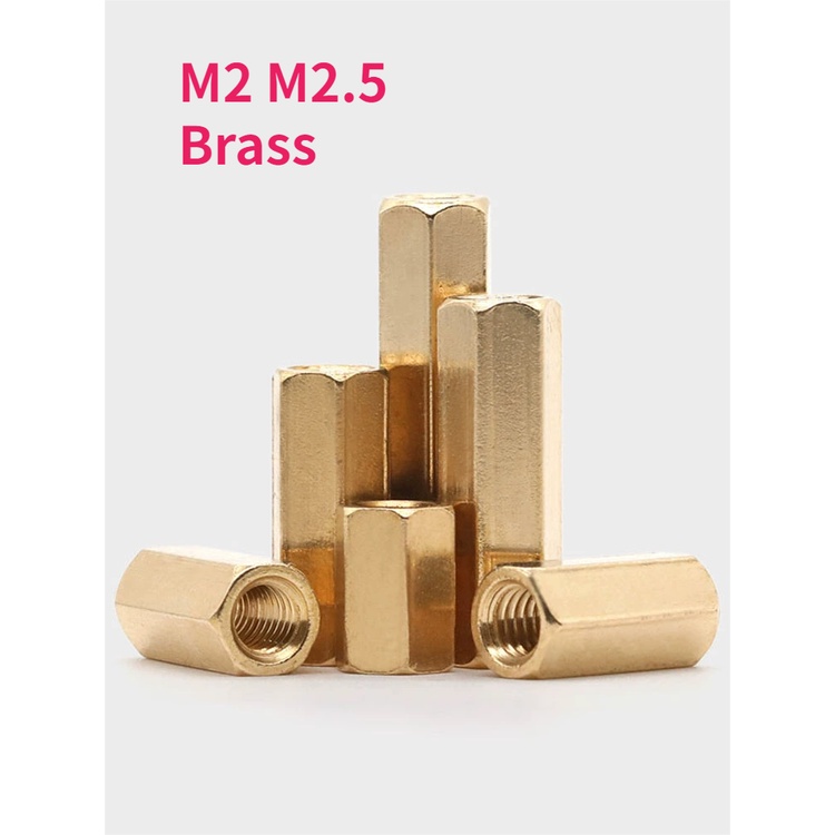 M2 M2.5 Brass Double Pass Hexagonal Copper Column Isolation Pillar Hex ...