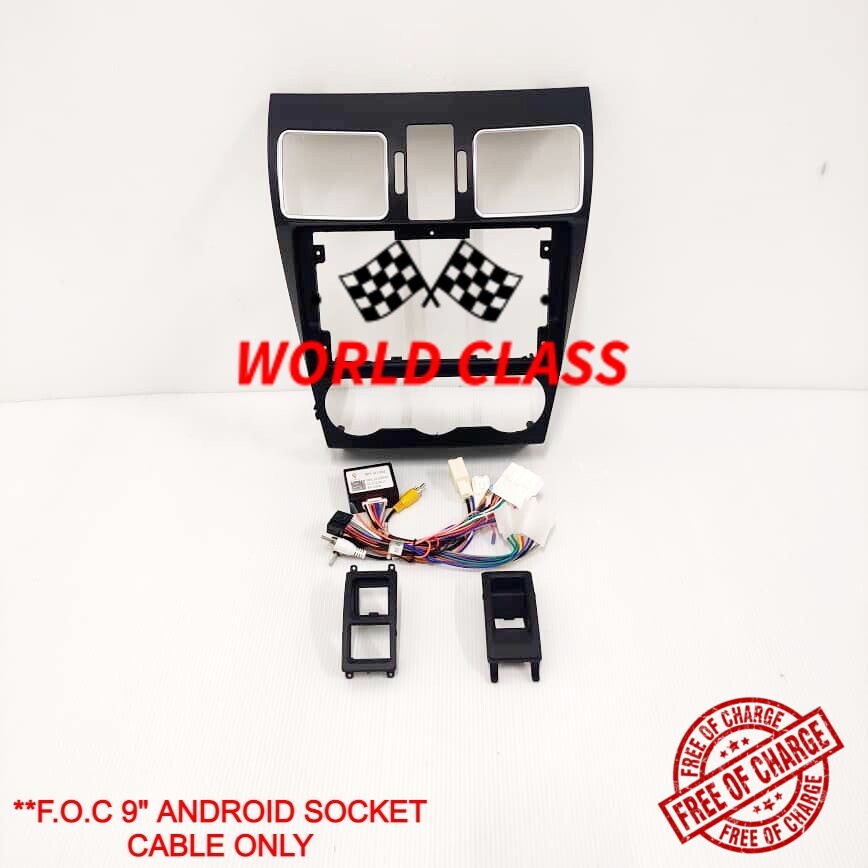 SUBARU FORESTER XV 2013-2019 (HIGH SPEC/SILVER A/C) 9" ANDROID CASING ...