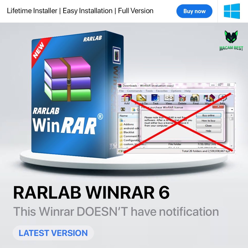 🔹Wins PC🔹 WinRAR Full 6 🔹 with Video Guide 🔹 Latest & Full Version 🔹 ...
