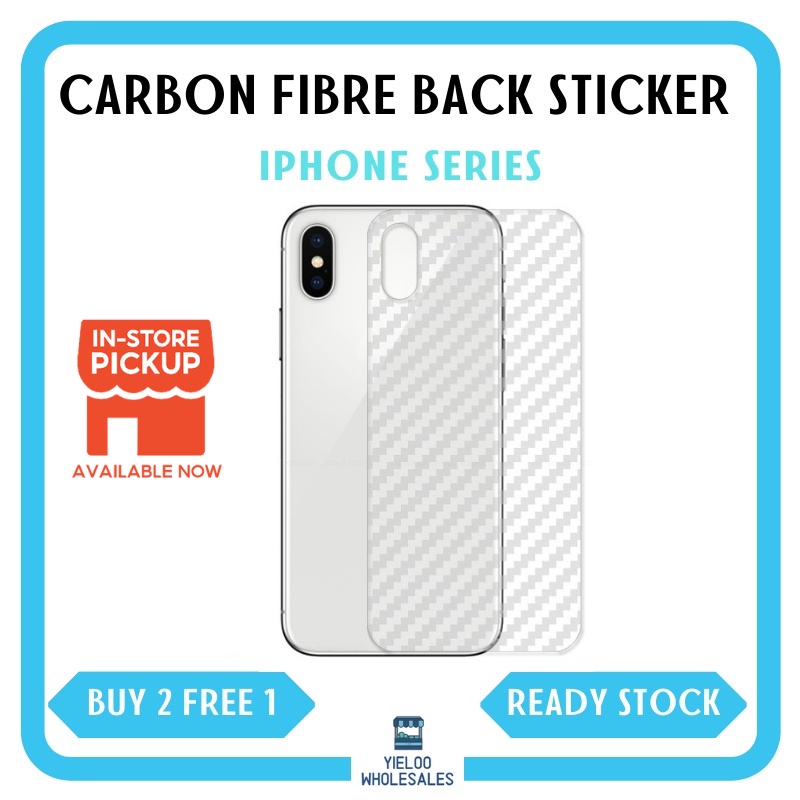 (BELI 2 PERCUMA 1) IPHONE Carbon Fiber Back Film Sticker Protector X/11 ...
