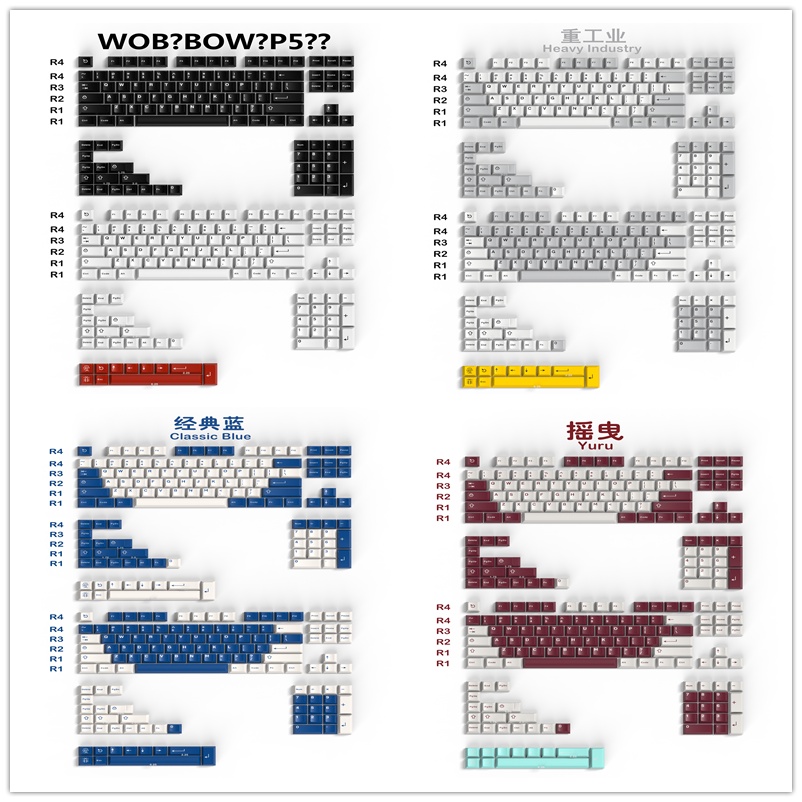 Double Shot Keycap YMK Keycap English Custom Personality Keycaps For ...