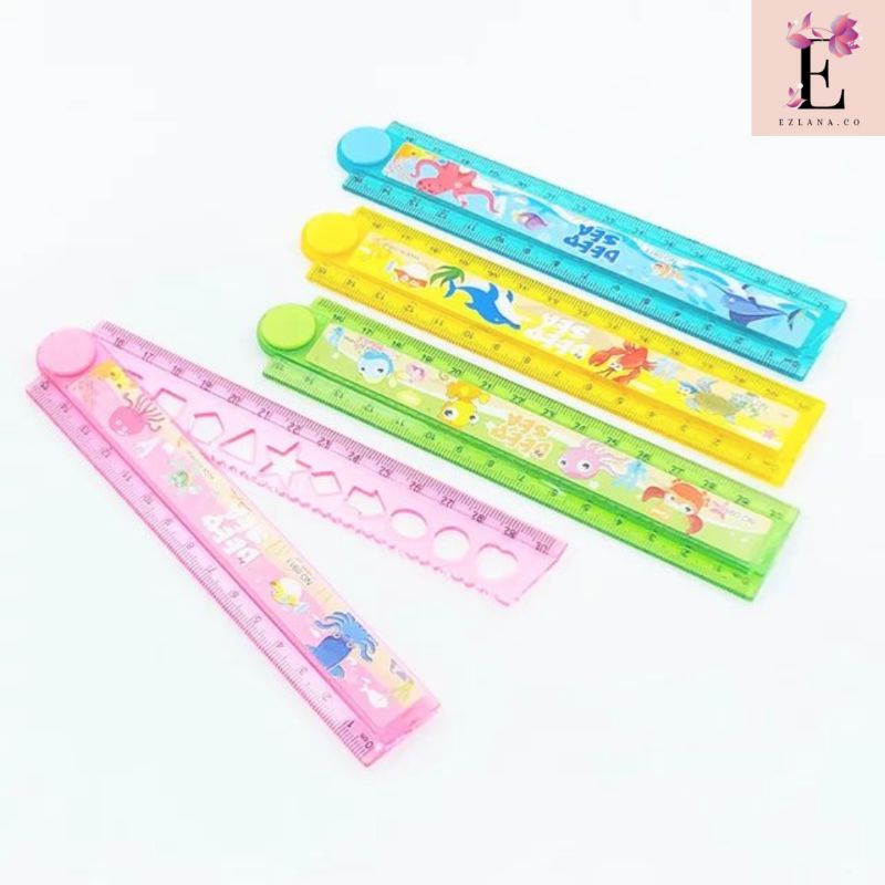 2in1 Foldable Ruler 30cm Pony Bunny Cartoon Shape Drawing | Kids ...