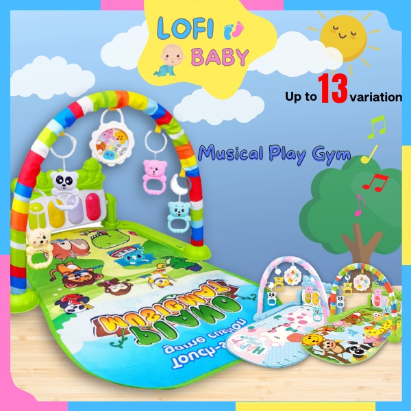 Musical Baby Play Gym With Animal Toys Mainan Kids Piano Baby Newborn ...