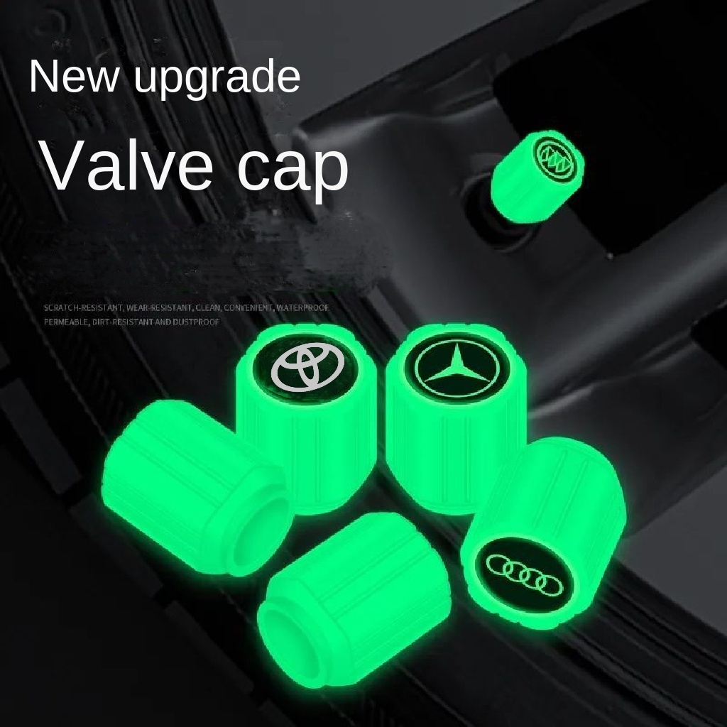 4PCS Penutup Injap Tayar Kereta Penutup Batang Injap Bercahaya Basikal ...