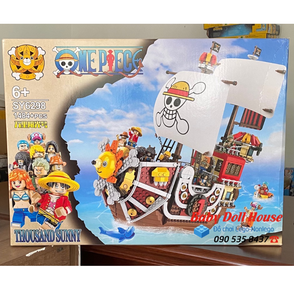 Thousand Sunny Pirate Ship Assembly Toy - one piece (1484 + piece + 9 ...