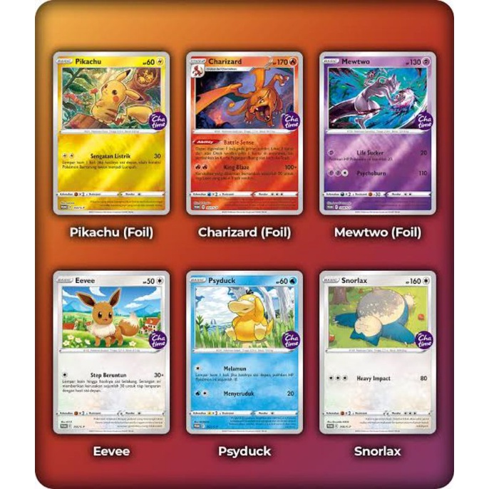 Chatime PIKACHU Pack Pokemon Cards Game Collection Cards TCG CHARIZARD ...