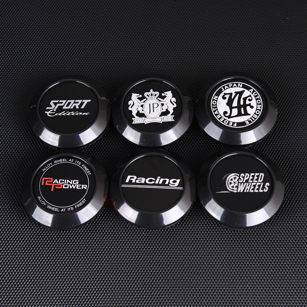 4PCS Car Racing Wheel Caps 60MM Clip Diameter Sport Rim Cover Cap JP ...