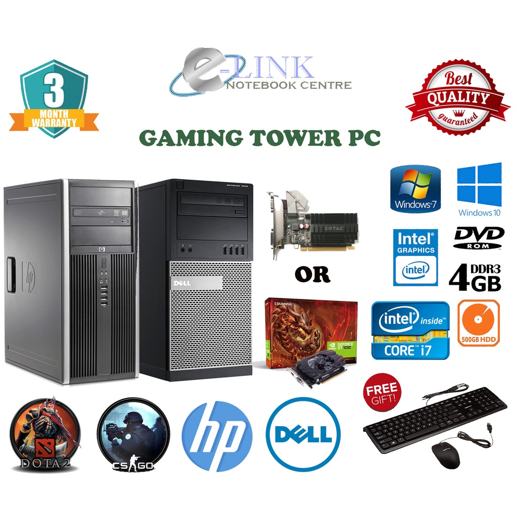 ( Gaming HP Dell i7 3th GEN Refurbished ) 8GB DDR3 RAM & 120GB SSD+ ...