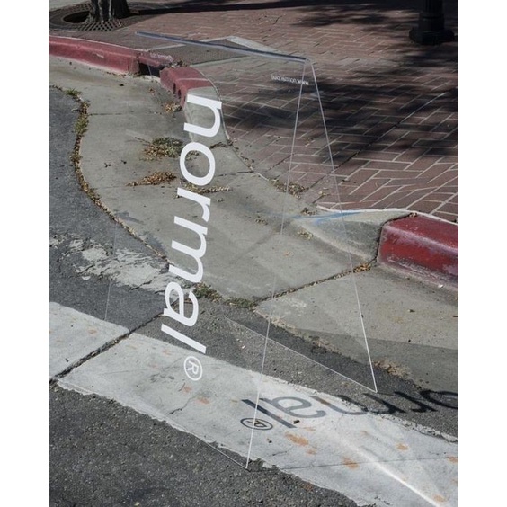 Clear Acrylic Triangle Floor Sign Custom | Shopee Malaysia