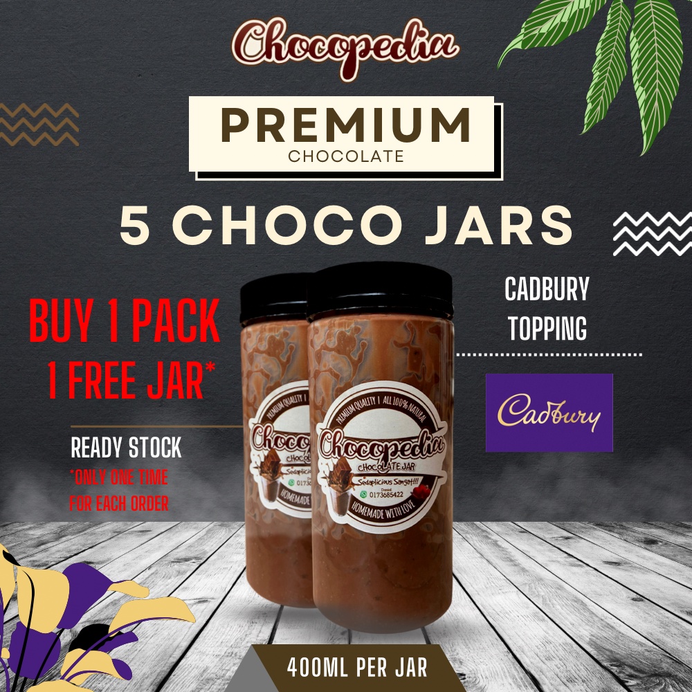 [SET] [READY STOCK] Chocopedia (FIVE) Premium Choco Jar Crunchy Coco ...
