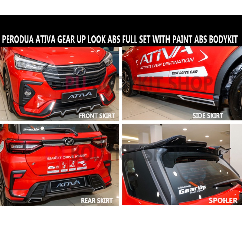 PERODUA ATIVA GEAR UP LOOK ABS FULL SET WITH PAINT ABS BODYKIT | Shopee ...