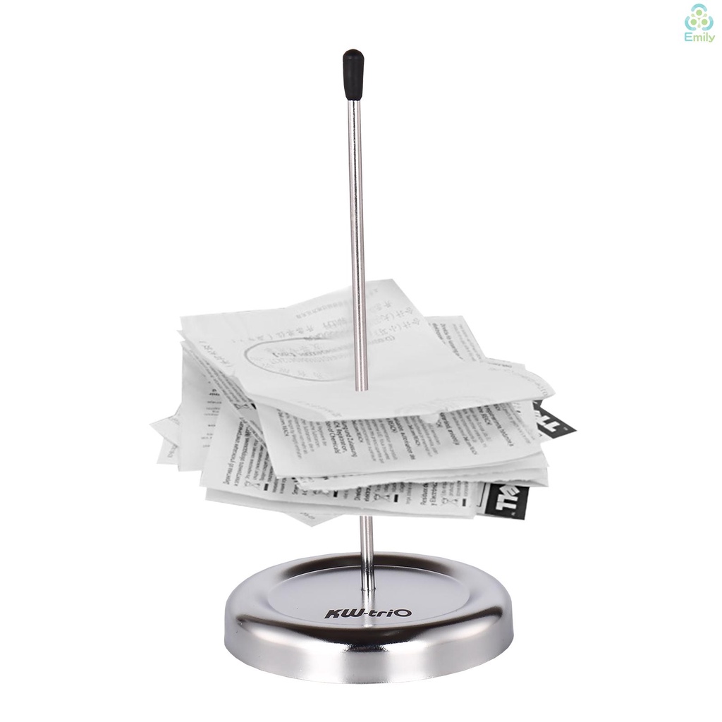 KW-trio All Metal Straight Rod Desk Receipt Holder Spike Stick Bill ...