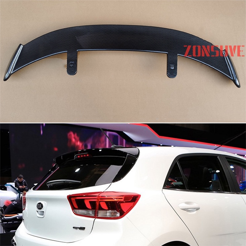 Use For KIA 2015-2018 Rio Spoiler ABS Plastic Carbon Fiber Look ...