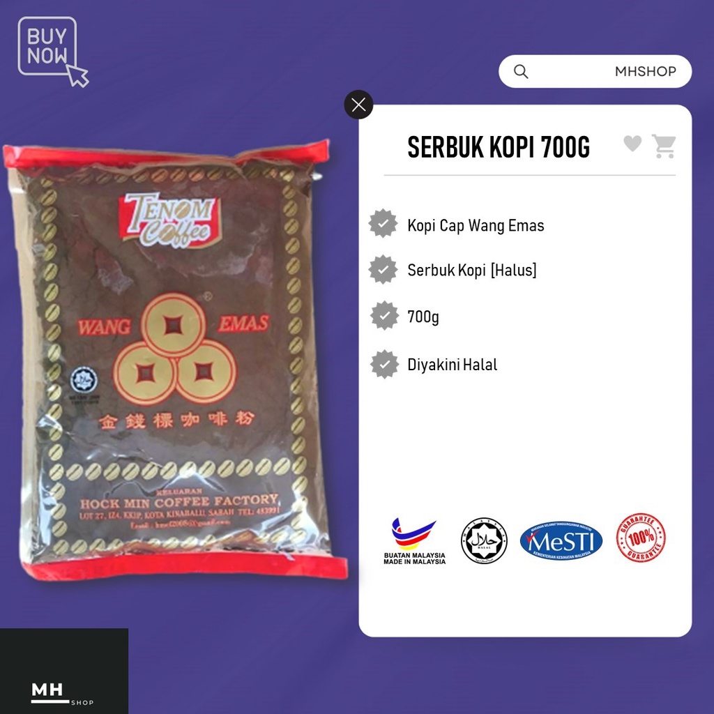 700g | Kopi Cap Wang Emas | Serbuk Kopi Cap Wang Emas | Fine Coffee ...
