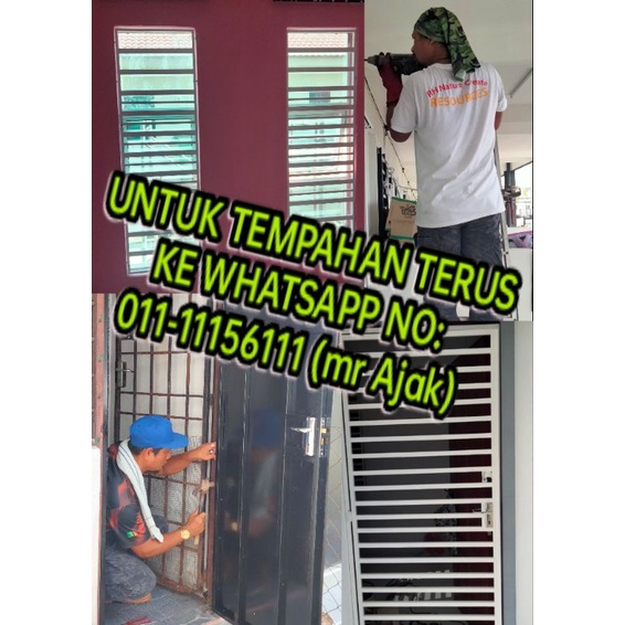 GRILL pintu pagar sliding door tingkap AWNING LAMPU KIPAS SYILING untuk ...
