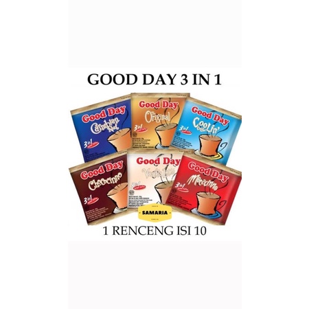 Good Day 3 in 1 Series 20 Grams All Variant (10Pcs) | Shopee Malaysia