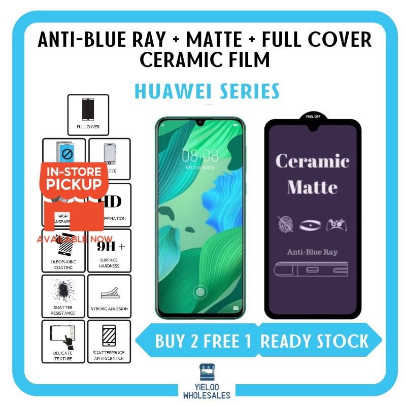 (BELI 2 PERCUMA 1) HUAWEI Ceramic Film Screen Protector Antiblue Ray ...