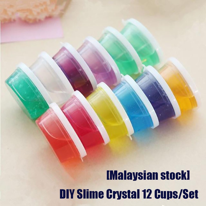 DIY Slime Crystal Slime Kids Toy Slime 12 Cups/Set | Shopee Malaysia