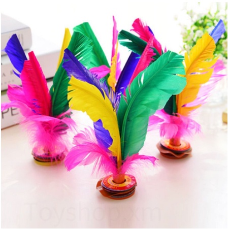 【New Stock】High Quality Chapteh Sepak Bulu Ayam Mainan Traditional ...