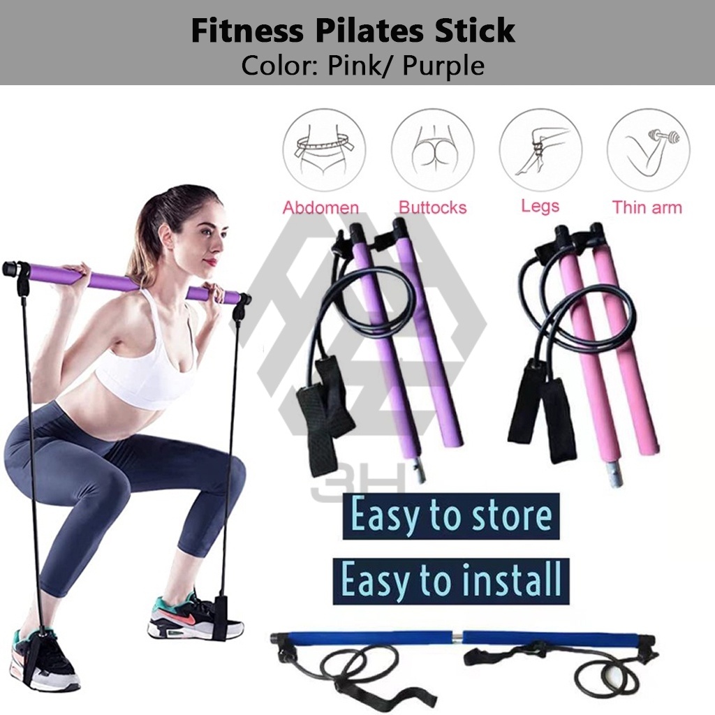 3H Bar Pilates dengan Tali Rintangan | Pilates Bar Yoga Squat Pull Rope ...