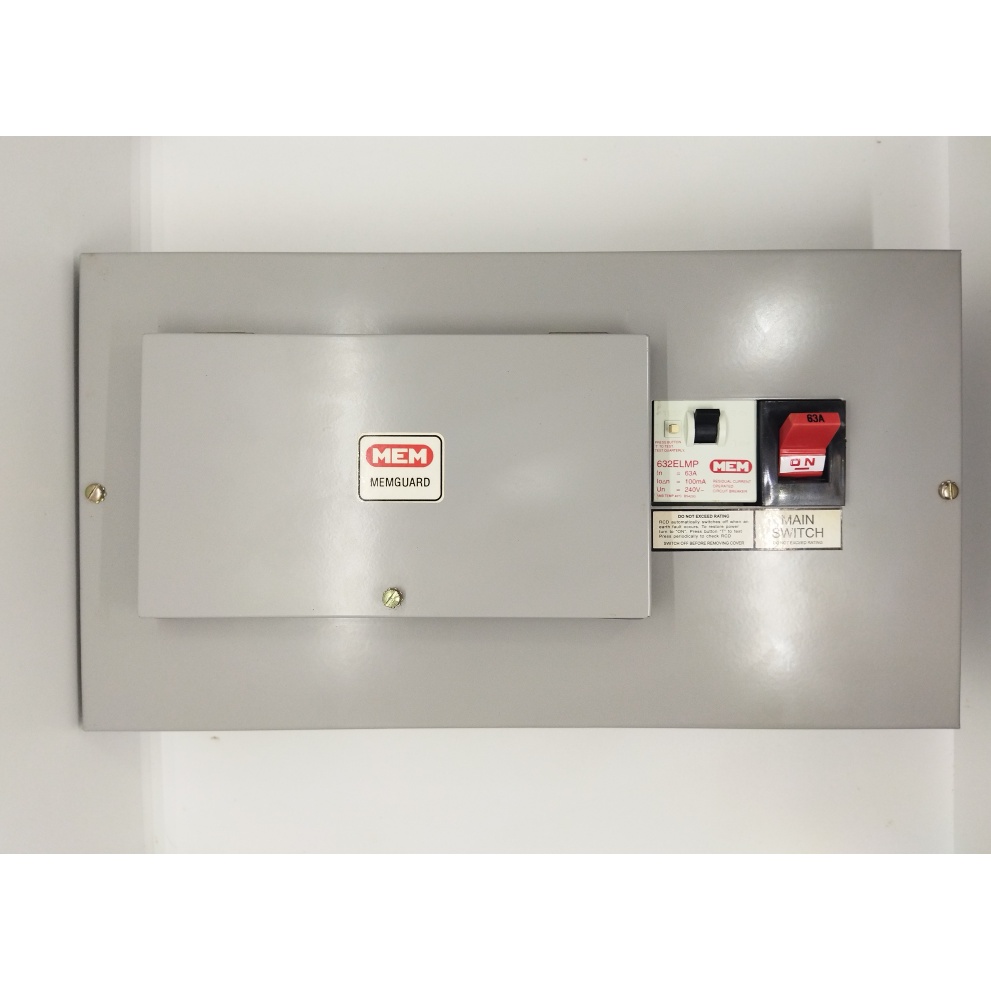 (8 MCB) EATON/MEM Single Phase DB Box 63A 8DA6C Complete Set With 63A ...