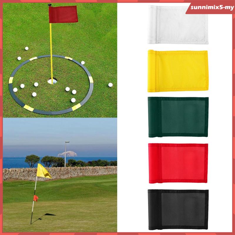 [ Golf Flag with Tube Insrted Putting Green Flags White | Shopee Malaysia