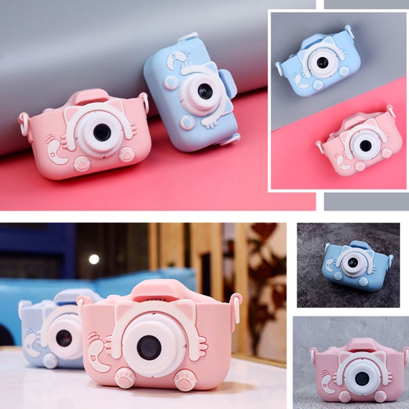 20MP Kitty Cat Kids Digital Camera Dual Selfie HD Photo Video Recording ...