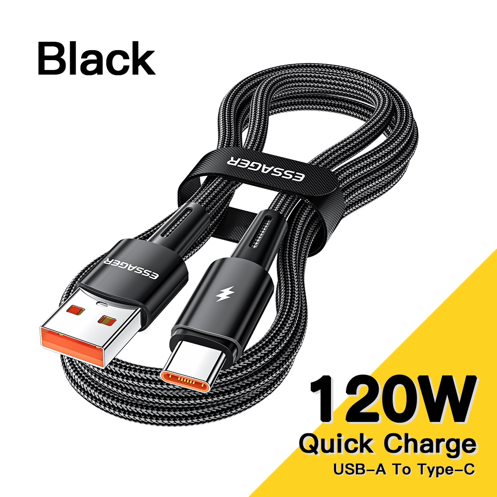 Essager 120W Super Fast Charge Type-C Cable 6A Quick Charge USB Cable ...