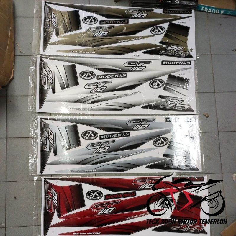 Stiker sticker body stripe cover set (1) modenas ct100 ct110 ct 100 110 TBM | Shopee Malaysia