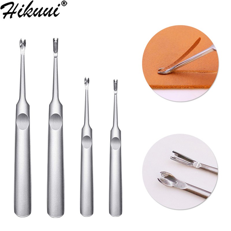 4pc/5pc Leather Skiving Tool V and U Shape Hand Groover Tools Leather ...