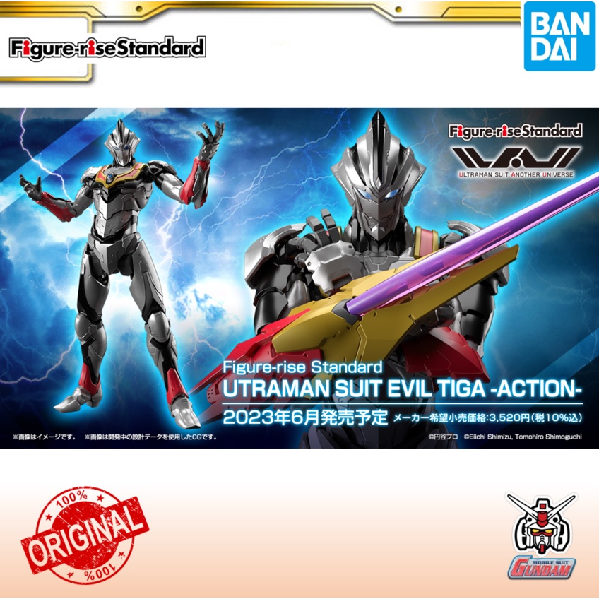 JEPO Jun 2023 BANDAI Figure-Rise Standard FRS Ultraman Suit Evil Tiga ...