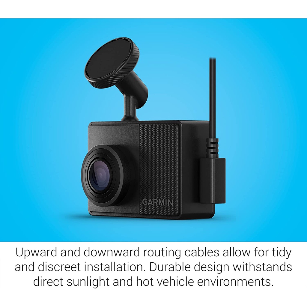 Garmin Dash Cam 67W, 1440p and extra-wide 180-degree FOV, Monitor Your ...