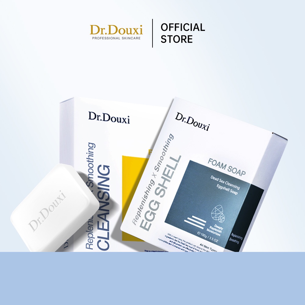 Dr.Douxi Essence Of Eggshell Cream Soap 100g + Dr.Douxi Dead Sea Cleansing Eggshell Soap 100g ...