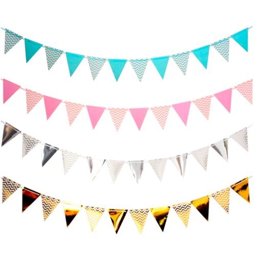 MSIA Ready Stock/ Birthday Triangle Flags Banner Party Pennant Wedding ...