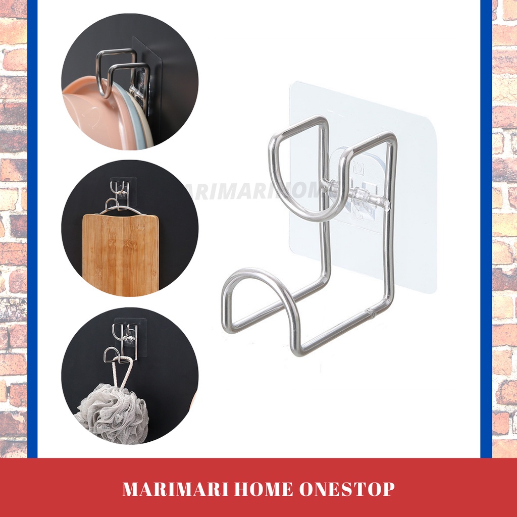 Transparent Magic Hook Stainless Steel Strong Wash Basin Holder Hook ...