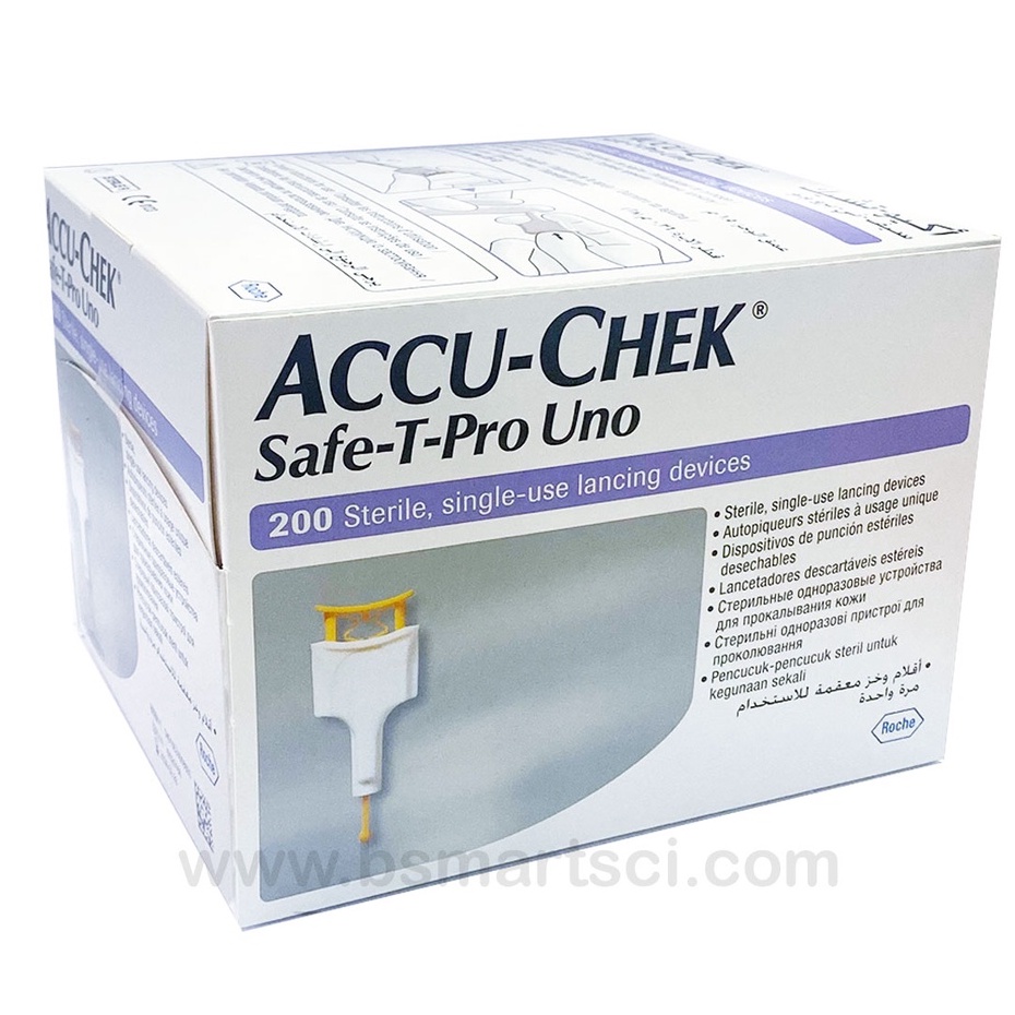 Accu-Chek Safe-T-Pro Uno Single-use Lancing Devices(Sterile) 25's/ 50's ...